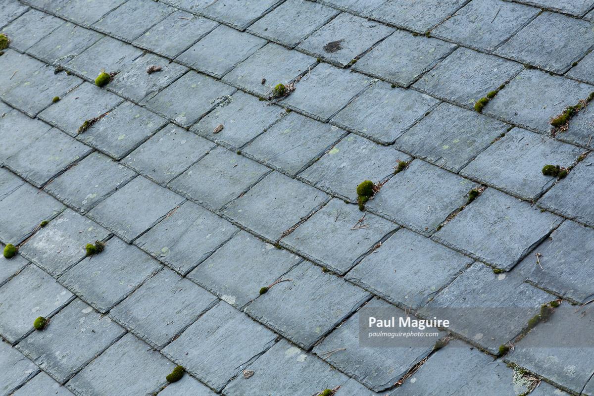 Stock photo - Roofing, slate roof background, UK - Paul Maguire