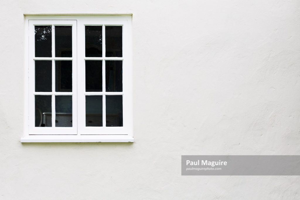 Stock photo - Window background, timber windows on a house, UK - Paul ...