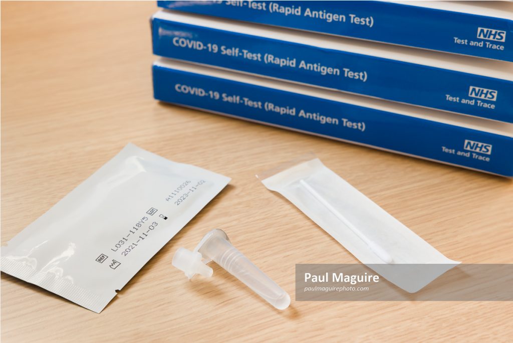 Stock photo - Lateral flow test kits, Covid-19 NHS test and trace, UK ...